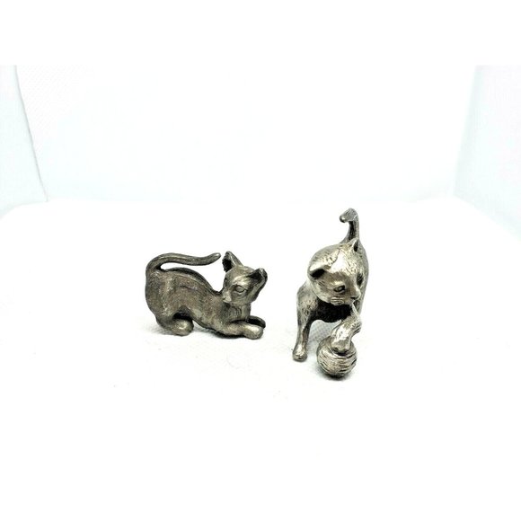 Pewter | Accents | Vintage House Cats Playing Collectible Mini Pewter ...
